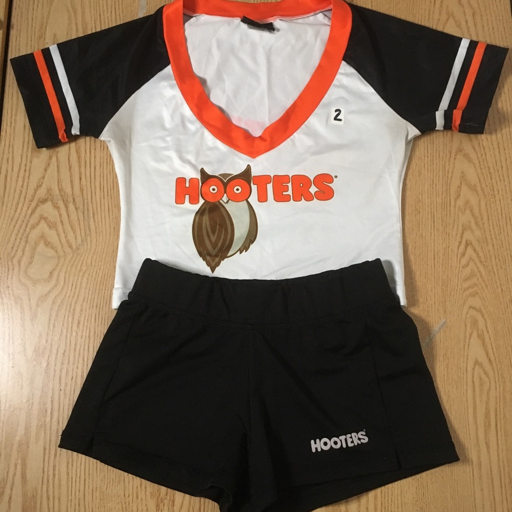 B71#2 Hooters Girl Worn Uniform Football Jersey Style… - Gem